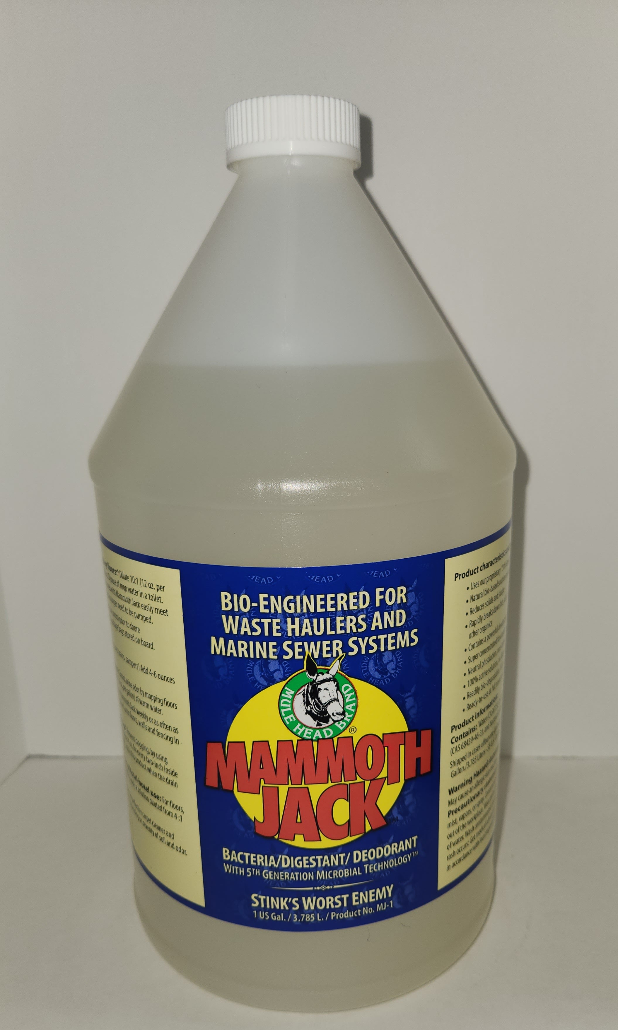 Mule Head Brand Mammoth Jack Bacteria/Digestant/Deodorant 1 Gallon ...